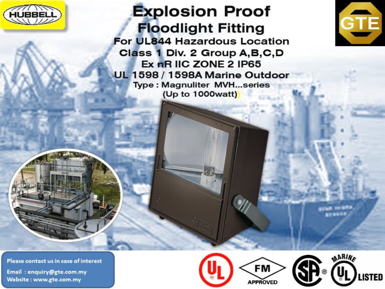 Explosion Proof Floodlight Fittings For ZONE 2 & 22 Hazardous Area ...